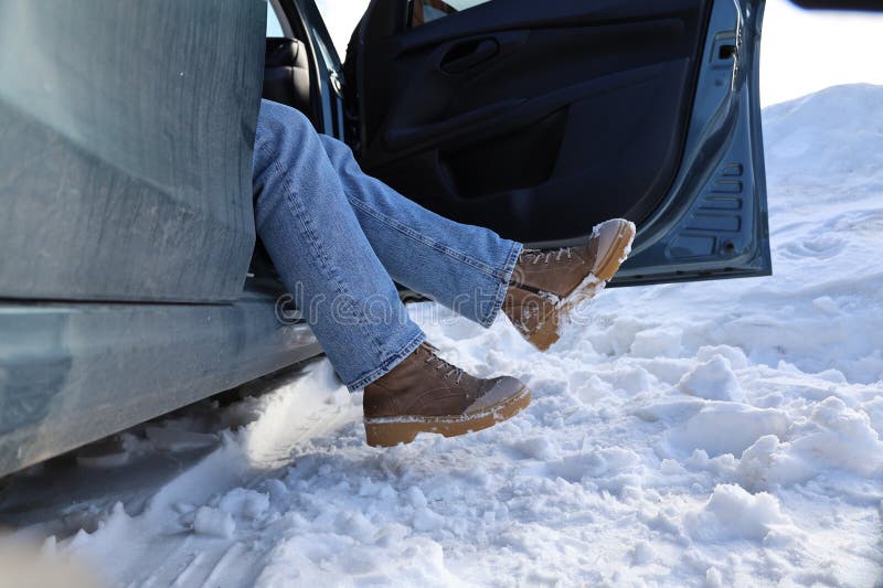 Snow car boot stock image. Image of adult, landscape - 360992341
