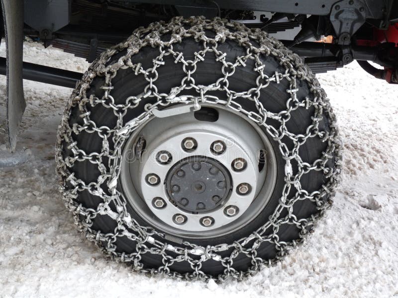 Snow chains stock photo. Image of conditions, chains - 12402322