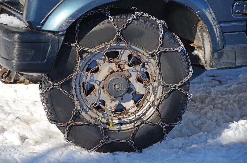 Snow chains stock photo. Image of driving, chain, outside - 37379362