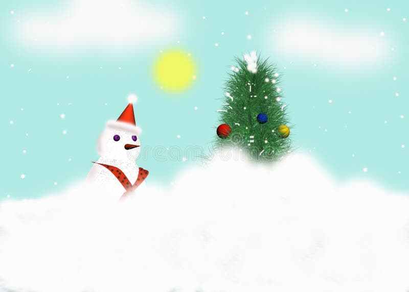 Snow in Christmas stock illustration. Illustration of year - 11601500