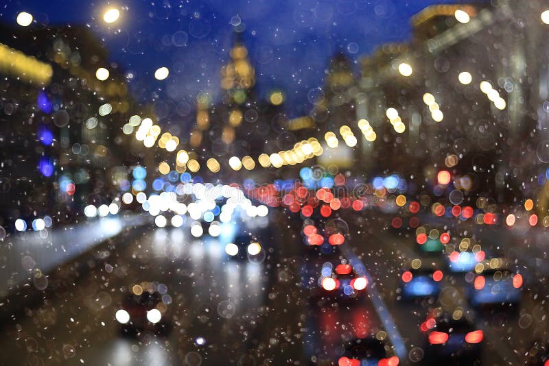 Snow in the city stock image. Image of modern, outdoors - 61309589