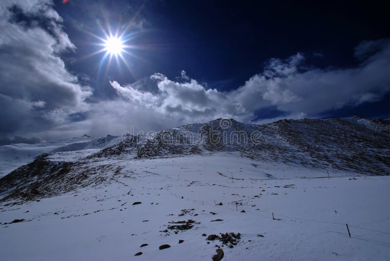 Snow clad mountains stock image. Image of environment - 21178481