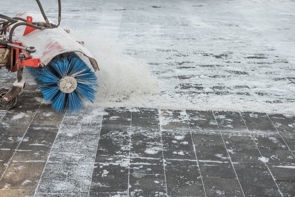 Snow clean machine stock image. Image of strong, snow - 85843327