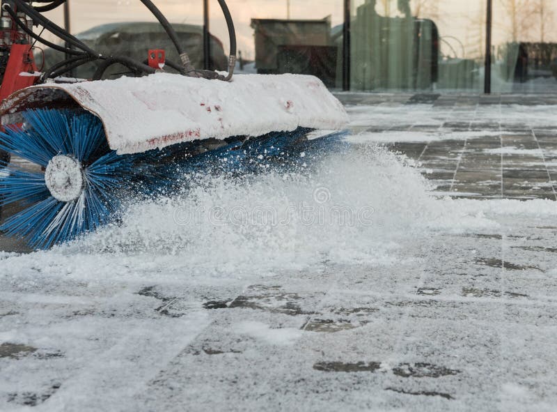 Snow clean machine stock image. Image of strong, snow - 85843327