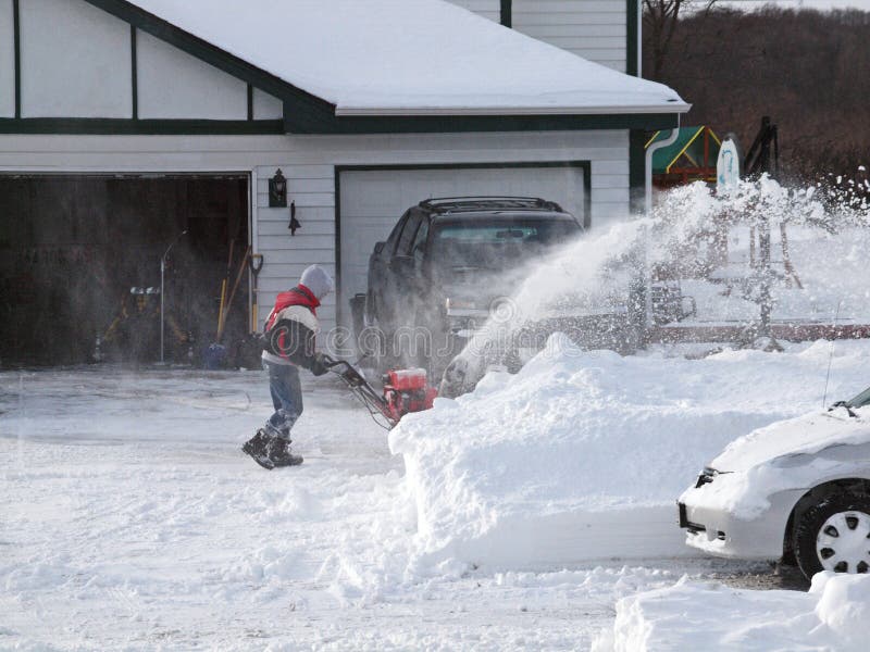 Snow Clean Up, Blizzard of 2011 Editorial Stock Image - Image of storm ...