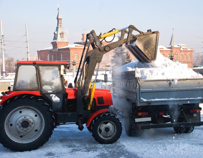 Snow cleaning stock image. Image of frost, winter, work - 8171857