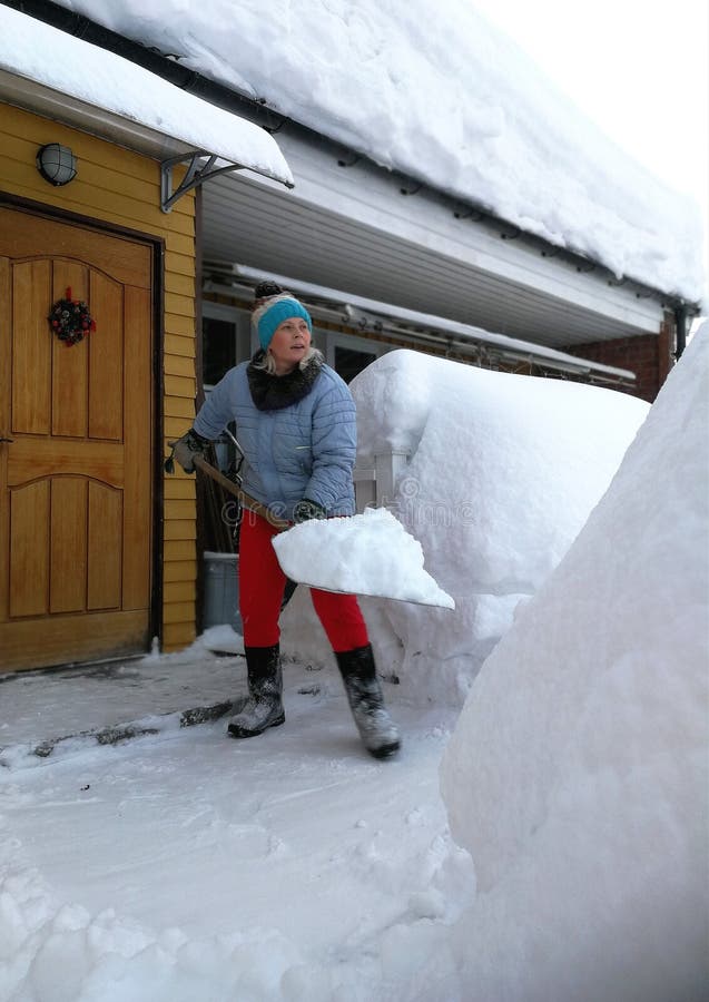 Snow cleaning in sweden stock photo. Image of snow, removing - 108451636