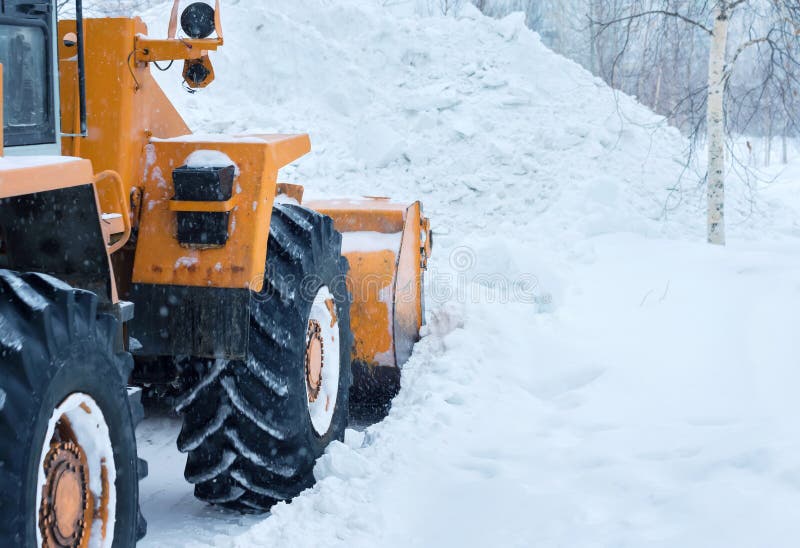 Snow clearing. stock image. Image of bucket, cold, clears - 83586391