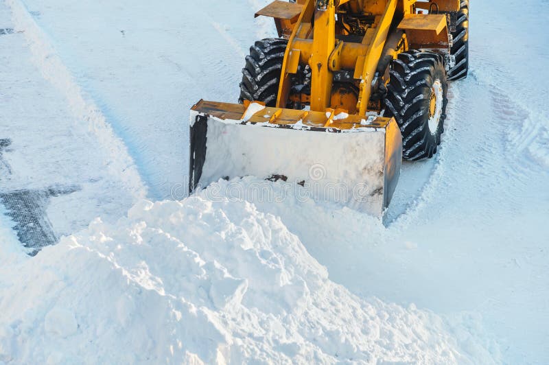 Snow clearing. stock photo. Image of scraper, clears - 84802056