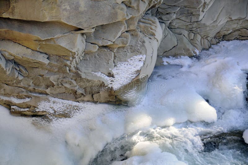Snow on a cliff stock photo. Image of scenic, travel - 133840960