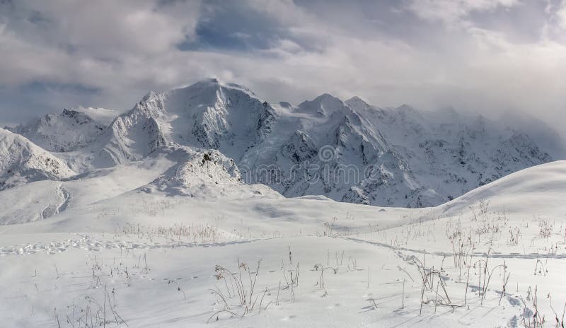 Snow cliffs stock image. Image of tourism, season, activity - 65381791