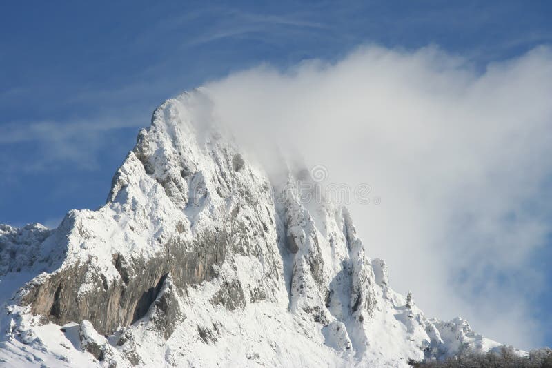 Snow and cloud stock image. Image of resort, freeze, country - 4694723