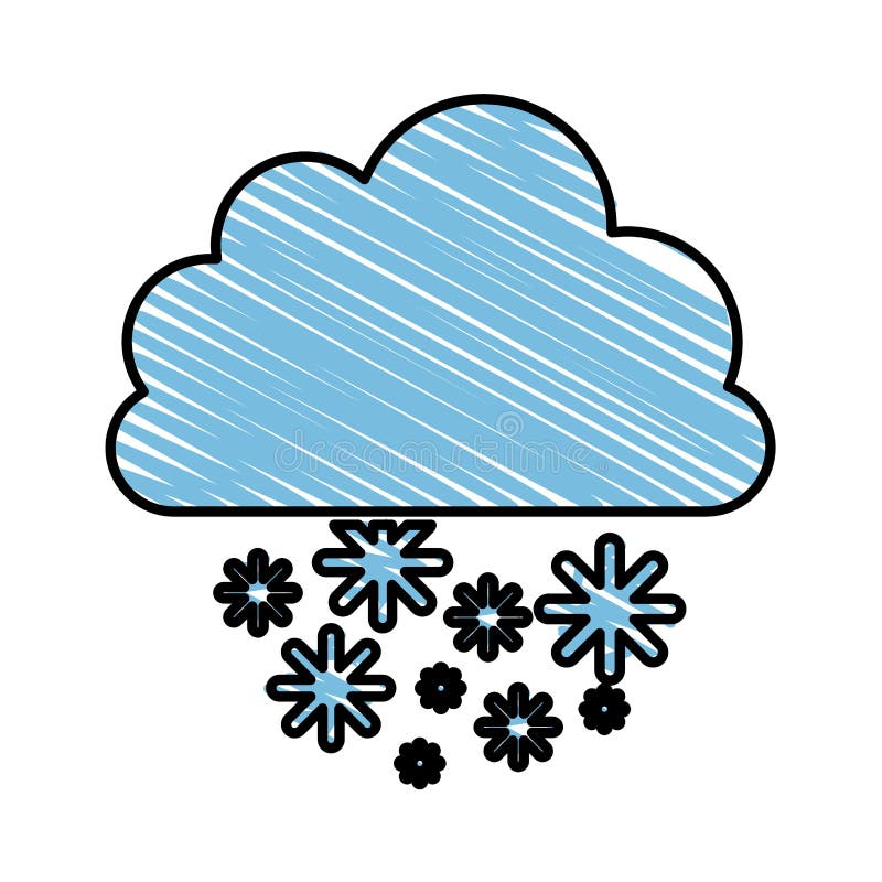 Cloud with snow icon image stock vector. Illustration of slope - 79434815