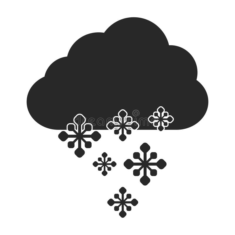 Snow Cloud Icon Illustration Design Isolated Vector Stock Vector ...