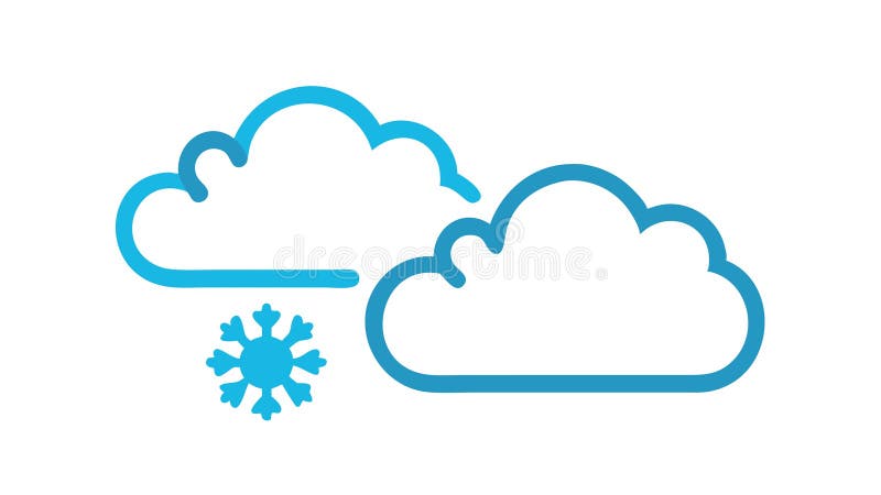Snow Cloud Icon, Representing Winter Weather and Snow , Vector Design ...