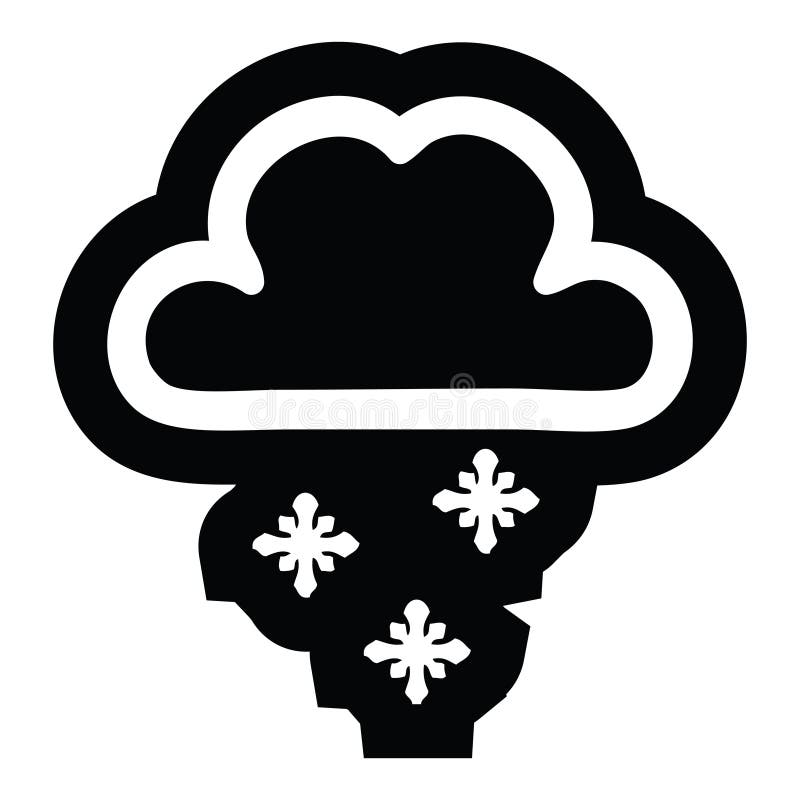 Snow cloud icon symbol stock vector. Illustration of element - 146171947