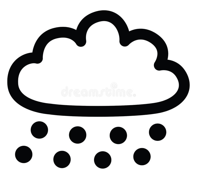 Snow cloud, icon stock vector. Illustration of outdoor - 259787463
