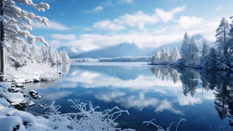 Snow cold spring stock illustration. Illustration of snow - 372099300