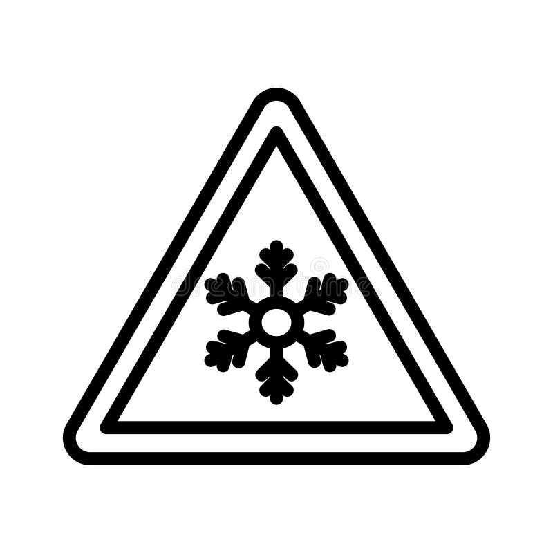 Cold warning sign stock vector. Illustration of frostbitten - 21712418