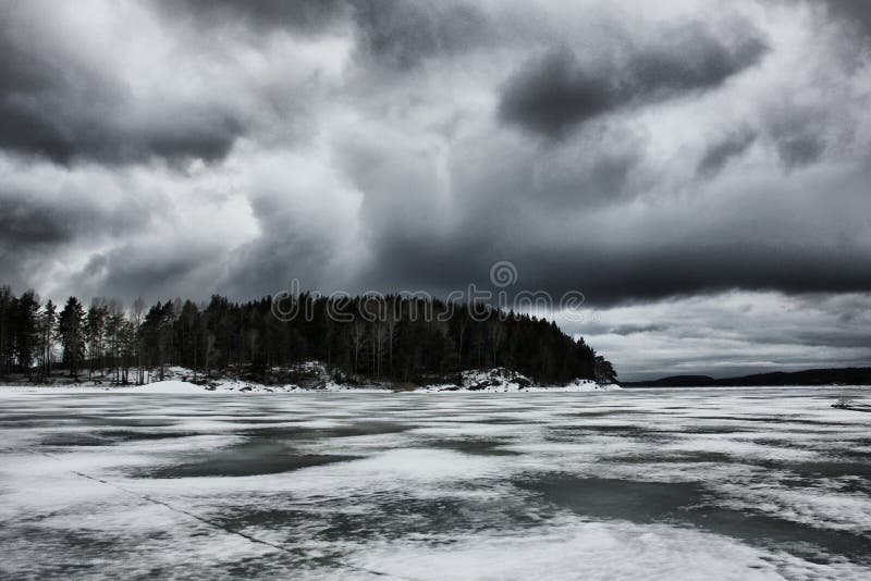 Snow is coming stock image. Image of shore, cloud, wave - 234286251