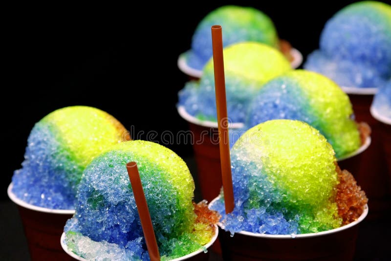 Rainbow Snow Cone stock photo. Image of blue, stadium - 6536920