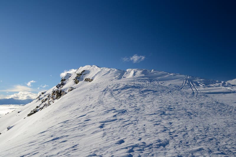 Snow cornice on the ridge stock image. Image of extreme - 39443981