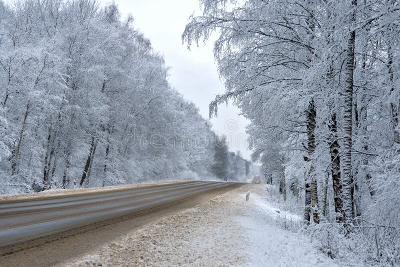 Snow country road stock photo. Image of winter, outdoor - 17417550