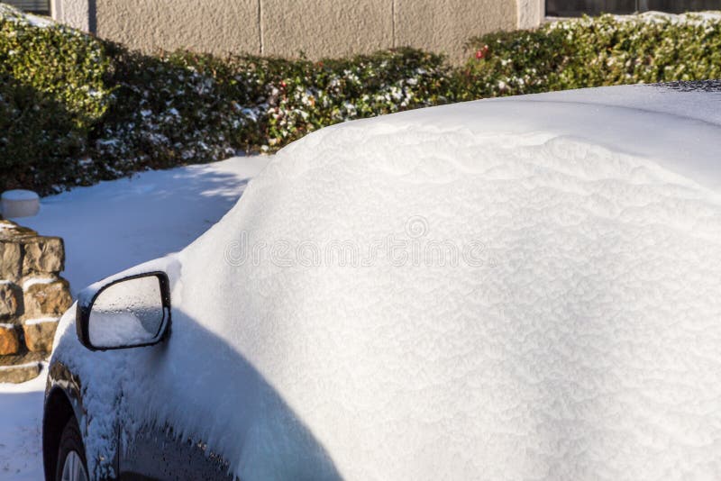 Snow Cover Car after Snow Storm Stock Image - Image of frost, season ...