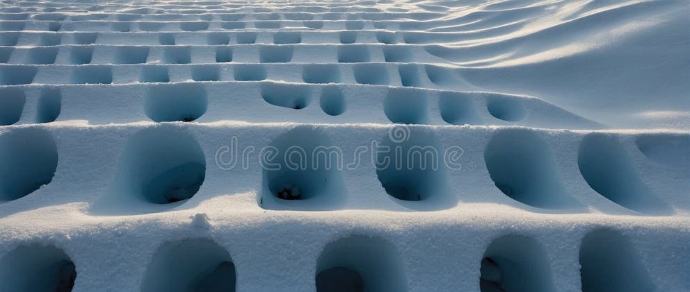 Snow Covered Area with Thick Snow Layer Stock Illustration ...