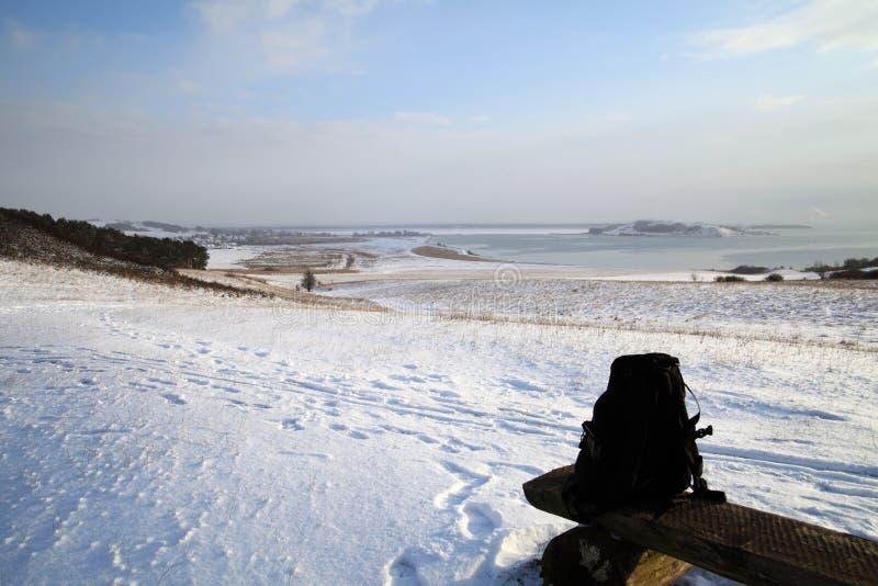 Snow on Beach stock image. Image of wooden, fence, cold - 50339275