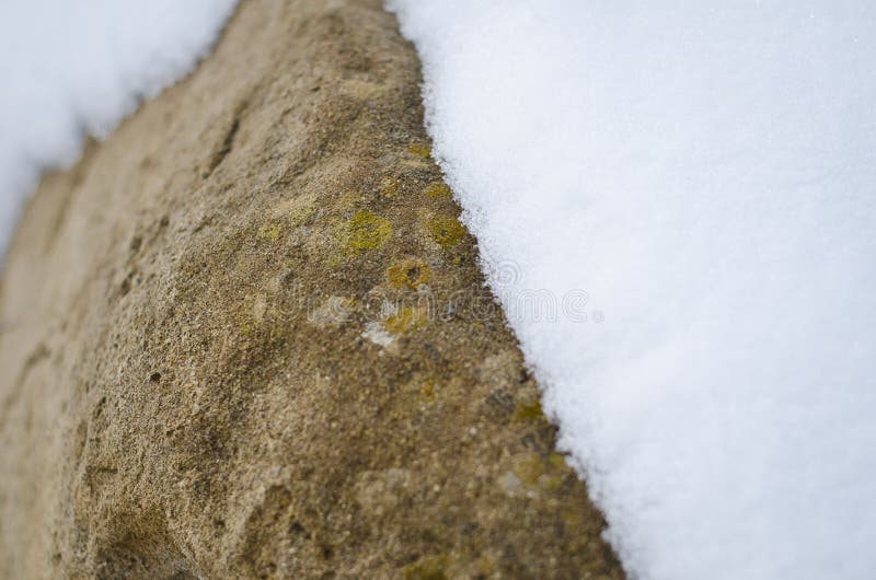 Snow Covered Boulder in the Park Stock Image - Image of season, covered ...