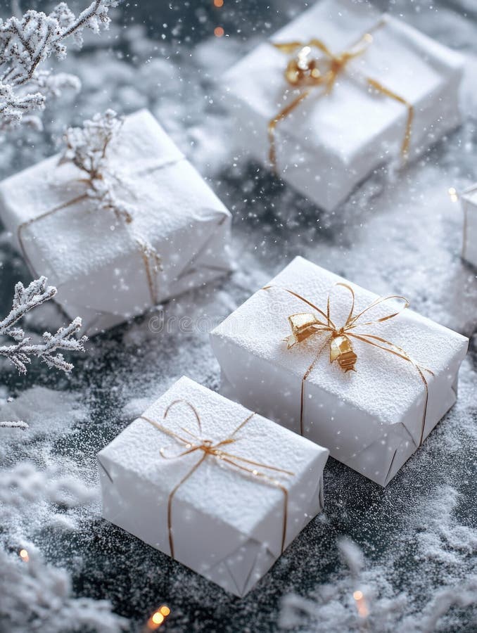 Snow-Covered Boxes stock photo. Image of snow, frozen - 378715562
