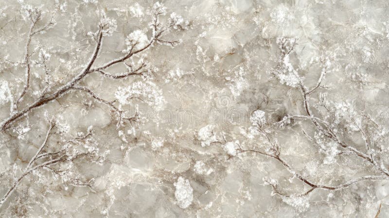 Snow Covered Branches on Marble Surface Stock Illustration ...