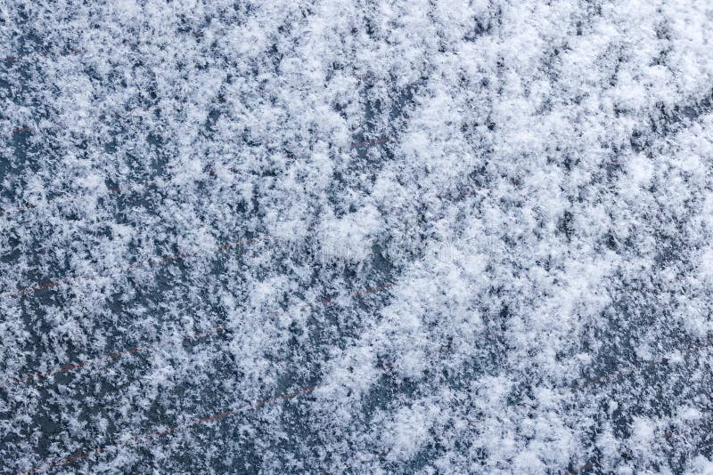 Snow Covered Car Windshield Texture and Background Stock Image - Image ...