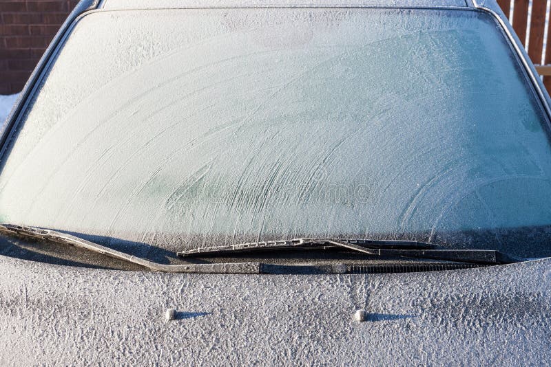 Snow-covered Car Windshield Stock Photo - Image of white, weather: 45014270