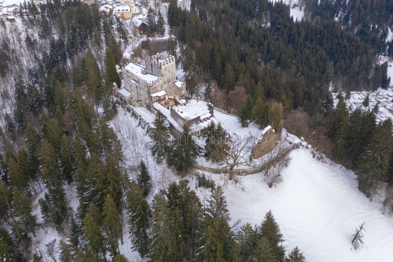 The Snow Covered Castle of Itter, Austria in the Winter Stock Image ...