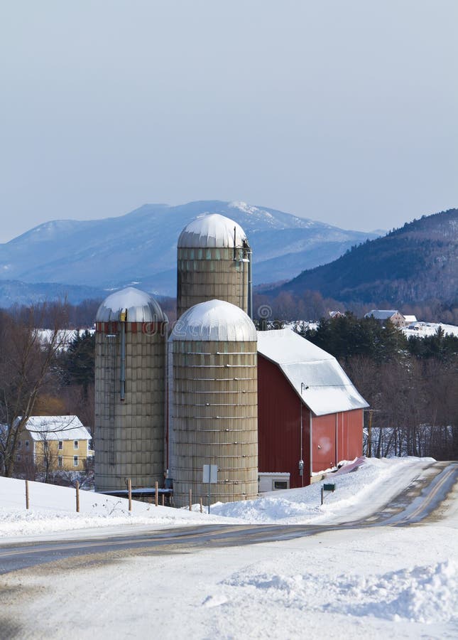 Farm in Snow stock image. Image of farming, romantic - 12228515