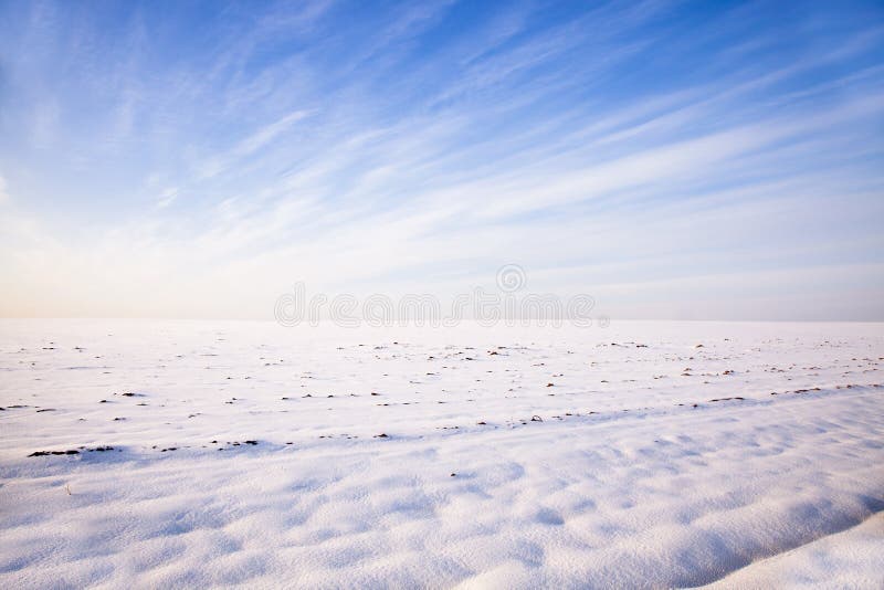 Winter Sky Horizon Snow and Clouds Stock Photo - Image of blue, freeze ...