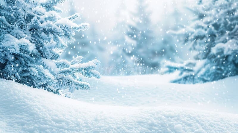 Snow Covered Forest stock illustration. Illustration of december ...