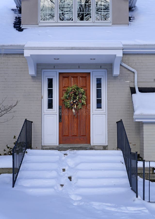 Front door of house stock image. Image of step, middle - 123254169