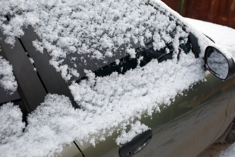 Snow Covered Frozen Car at Winter Stock Image - Image of hibernate ...
