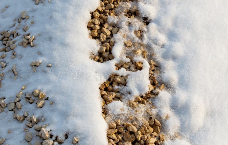 Snow Covered Gravel Path Shadow Person Stock Photos - Free & Royalty ...