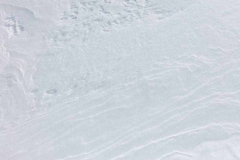 A Snow Covered Ground with a Few Footprints Stock Image - Image of ...