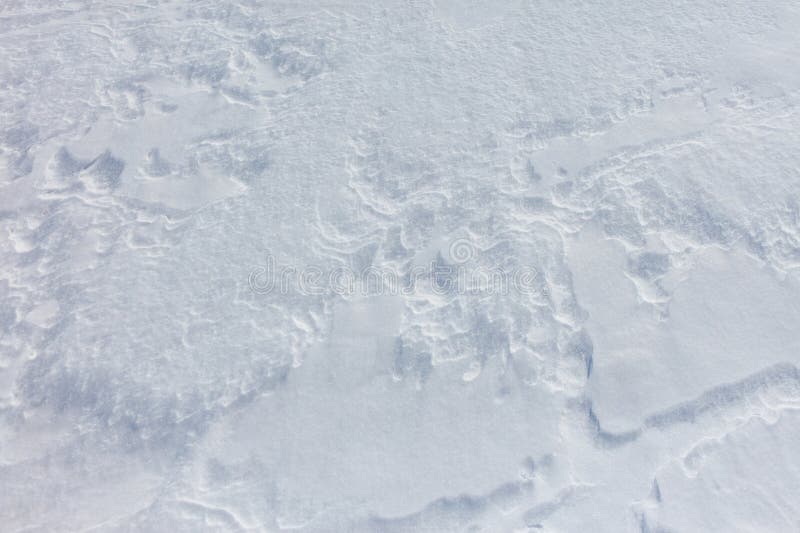 A Snow Covered Ground with a Few Footprints Stock Image - Image of ...