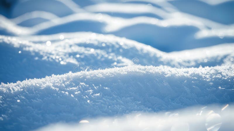 Snow-covered Ground with Some Tiny Ice Crystals Stock Photo - Image of ...