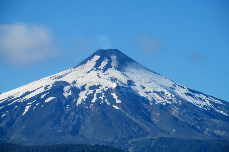 The Snow-covered Top Of A Volcano Stock Photo - Image of transcendental ...