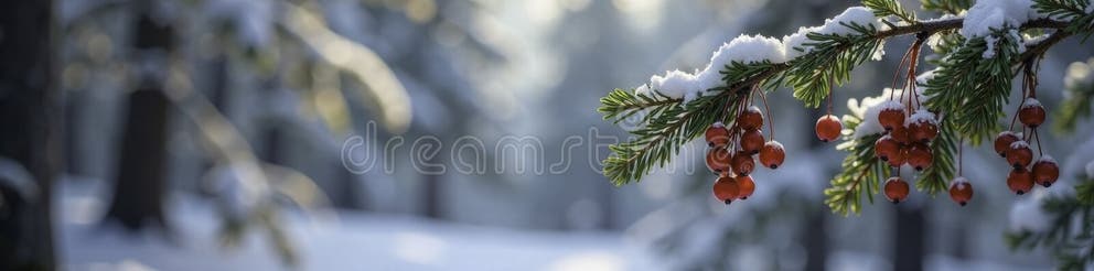 Snow Covered Juniper Berries Hanging from Eastern Red Cedar Branches ...