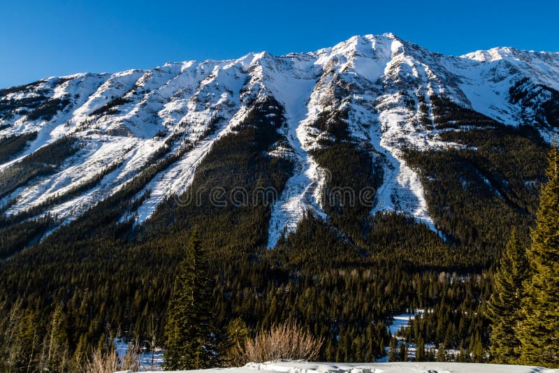 Snow Covered Kananaskis Ranges. Peter Lougheed Provincial Park Stock ...