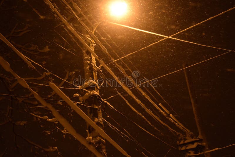 Snow-covered Landscape. Severe Winter Snow, Wind, Cold Stock Photo ...