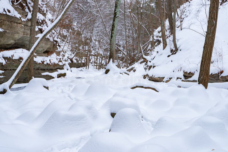 Upper Dells stock image. Image of natural, snow, explore - 240732397